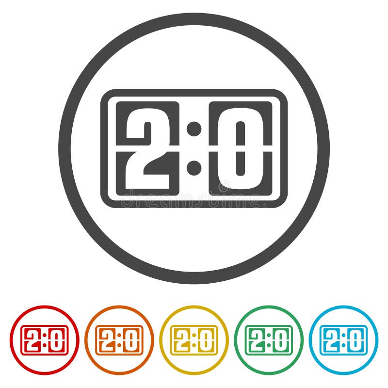 Icono Del Marcador, 6 Colores Incluidos Stock de ilustración ...