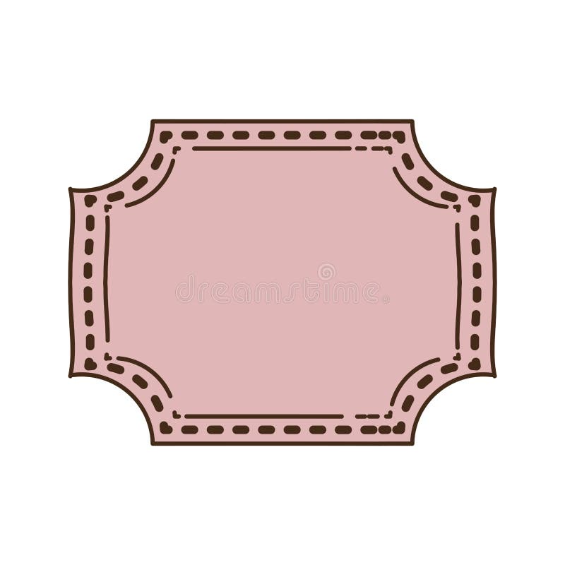 Icono Del Marco Del Vintage Con Forma Rectangular Ilustración del ...