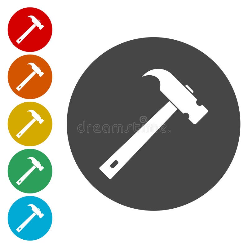 Icono Del Martillo Del Vector Ilustración del Vector - Ilustración de ...