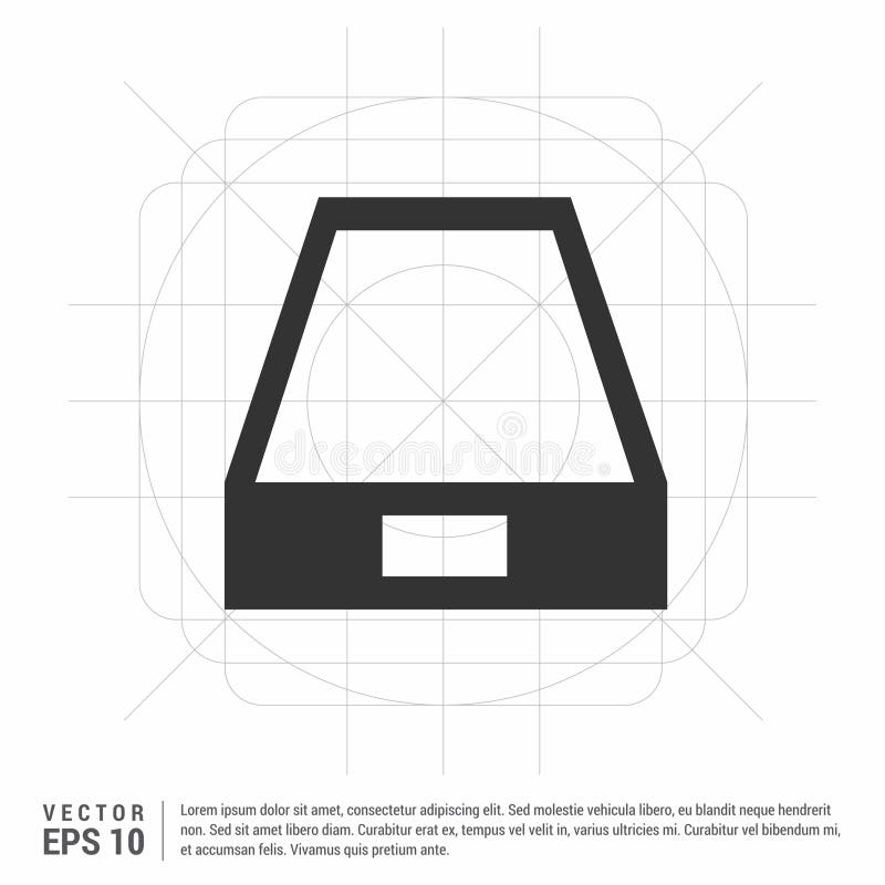 Icono Del Mecanismo Impulsor De Disco Duro Ilustración del Vector ...