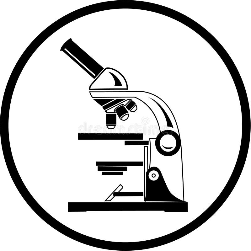 Icono Del Microscopio Del Vector Ilustración del Vector - Ilustración ...