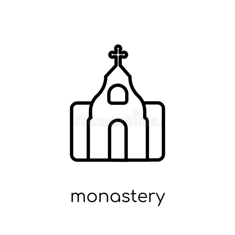 Icono Del Monasterio Icono Linear Plano Moderno De Moda Del Monasterio ...