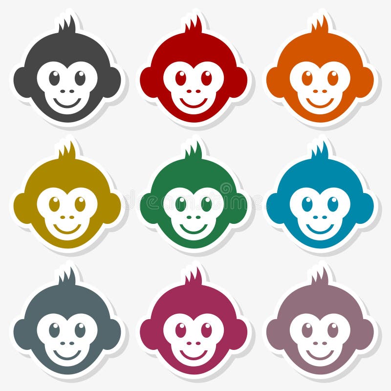 Icono del mono - ejemplo ilustración del vector. Ilustración de camera ...