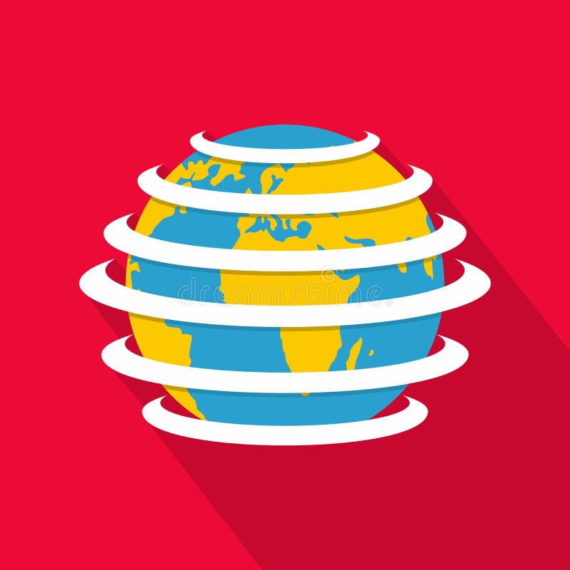 Icono Del Mundo, Estilo Plano Ilustración del Vector - Ilustración de ...