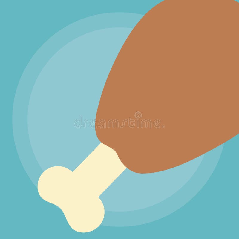 Icono del muslo del pollo ilustración del vector. Ilustración de asado ...