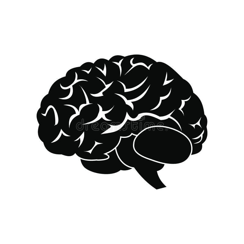 Icono Del Negro Del Cerebro Humano Ilustración del Vector - Ilustración ... Icono Del Negro Del Cerebro Humano Ilustración del Vector - Ilustración ...