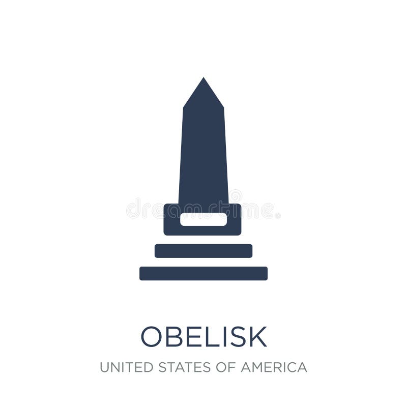 Icono Del Obelisco Icono Plano De Moda Del Obelisco Del Vector En El ...
