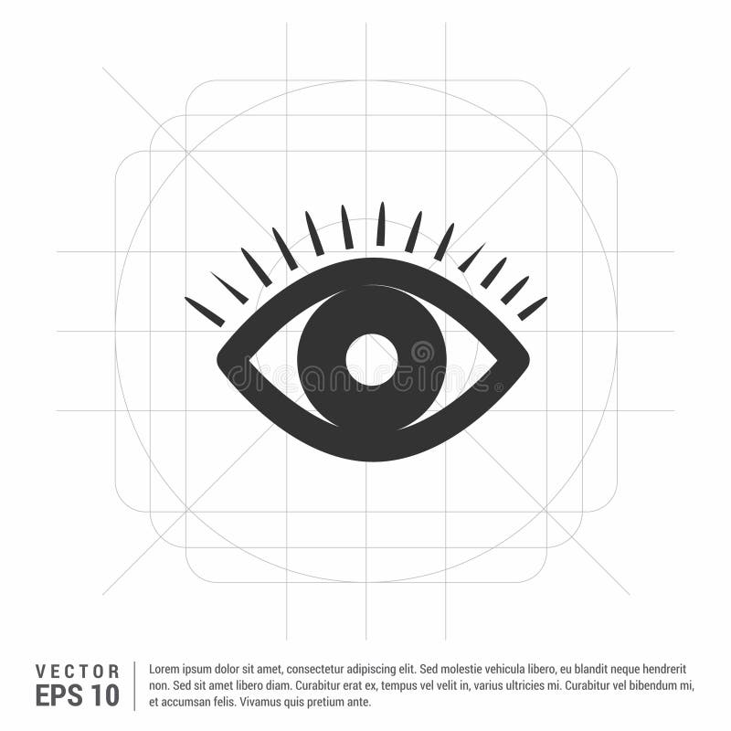 Icono del ojo ilustración del vector. Ilustración de brillante - 132439270
