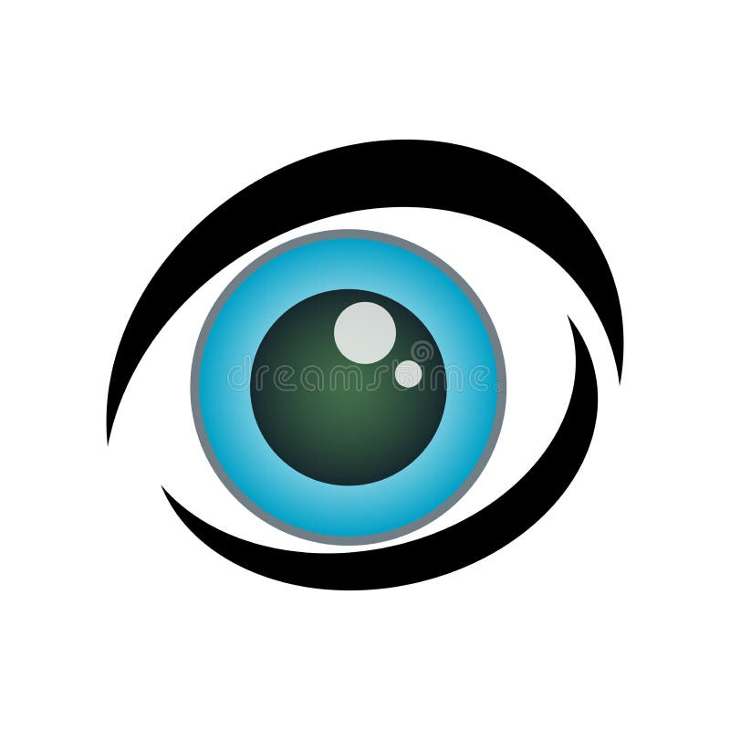 Icono Del Ojo Azul Muy Lindo Ilustración del Vector - Ilustración de ...