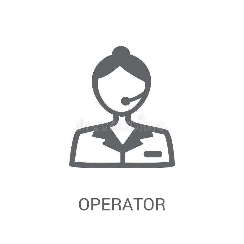 Icono del operador ilustración del vector. Ilustración de trabajador ...