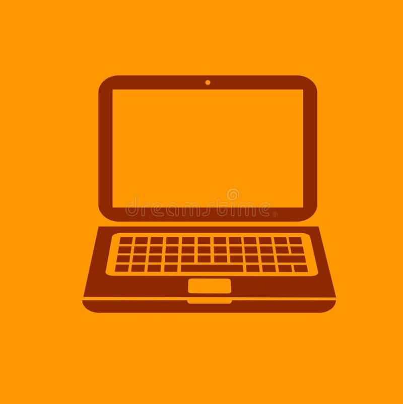 Icono Del Ordenador Portátil O Ejemplo Aislado Logotipo Del Vector Del ...