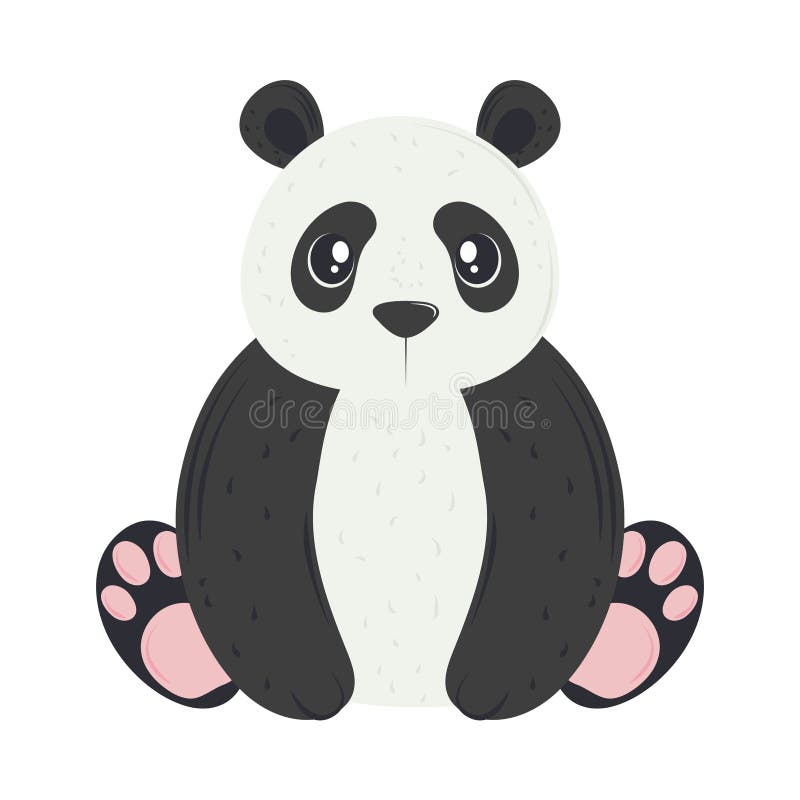 Icono del oso panda ilustración del vector. Ilustración de lindo ...