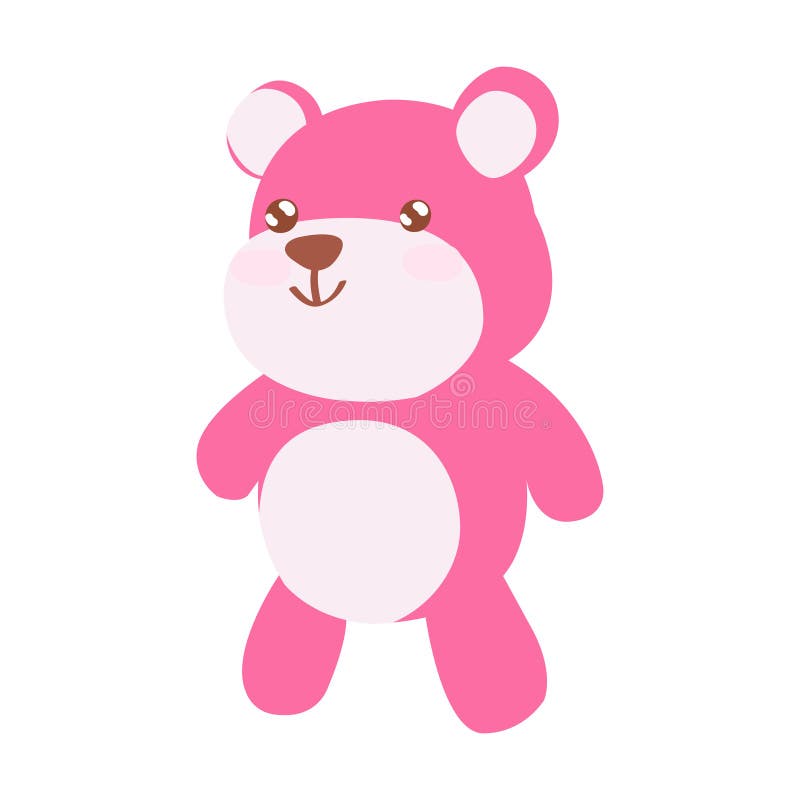 Icono del oso rosa ilustración del vector. Ilustración de regalo ...