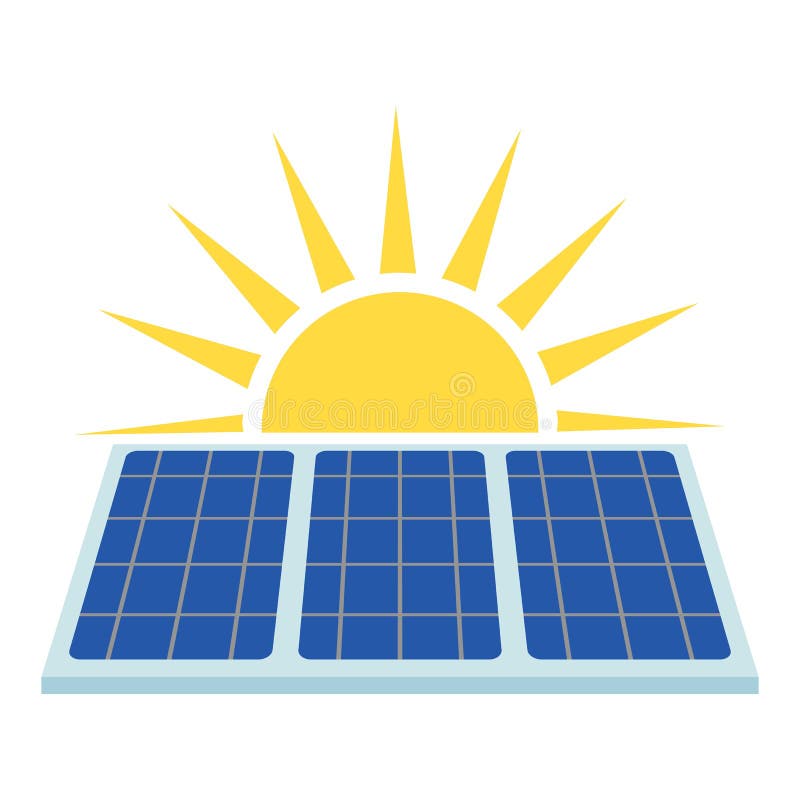 Icono del panel solar ilustración del vector. Ilustración de solar ...