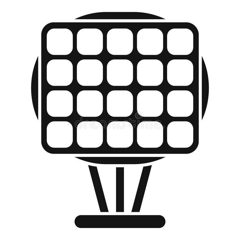 Vector De Contorno Del Icono Del Panel Solar. Controlador Regulador ...