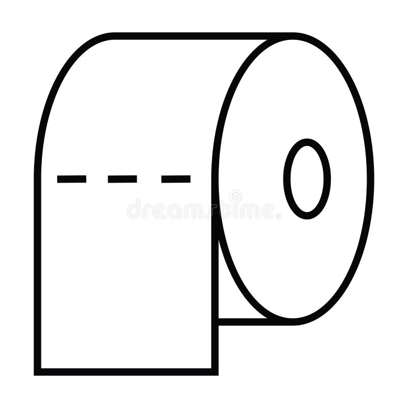 Icono Del Papel Seda Con Solo Del Estilo Del Esquema Aislado Stock de ...