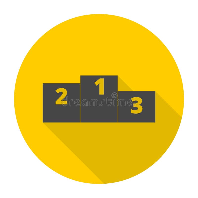 Icono Del Pedestal Con La Sombra Larga Ilustración del Vector ...