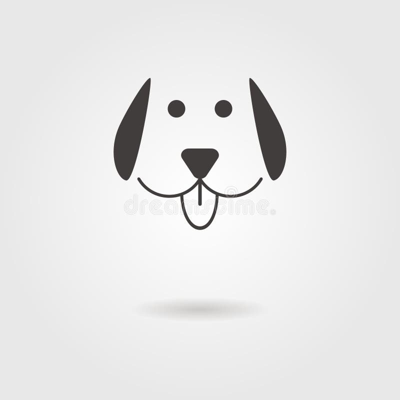 Icono Del Perro Con La Sombra Ilustración del Vector - Ilustración de ...
