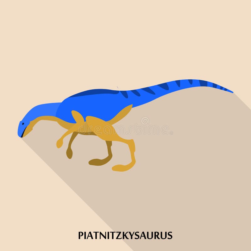 Icono Del Piatnitzkysaurus, Estilo Plano Ilustración del Vector ...
