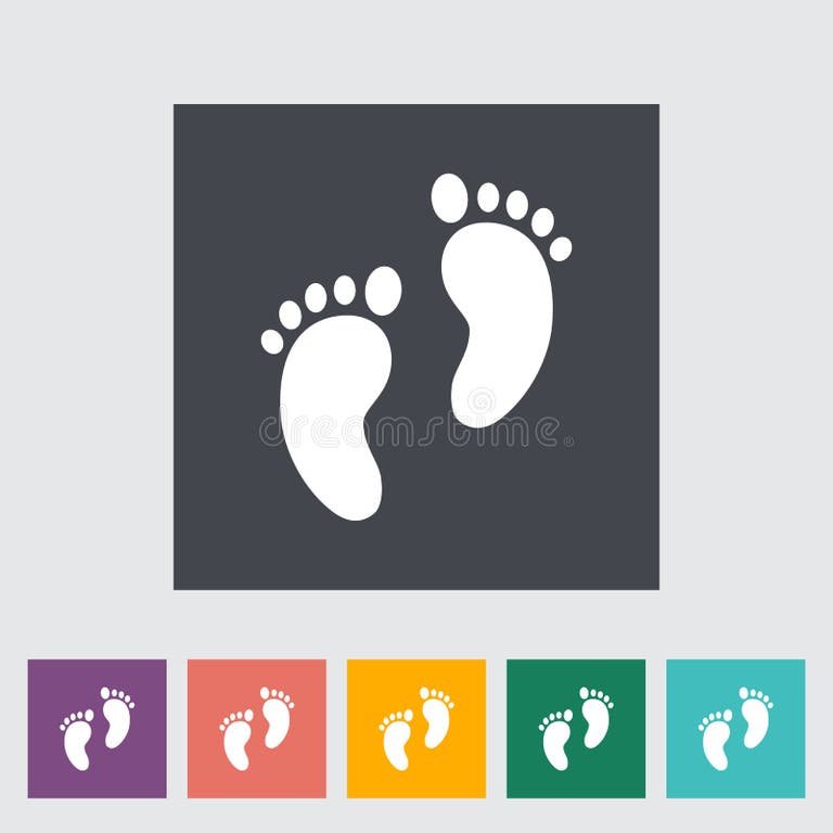 Icono del pie ilustración del vector. Ilustración de paso - 93392763