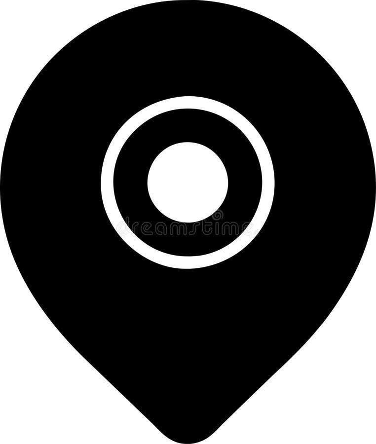 Icono Del Pin Del Mapa Simple Ilustración del Vector - Ilustración de ...