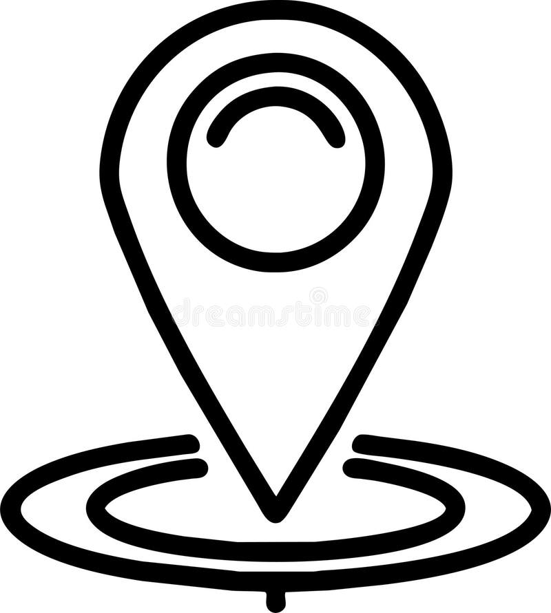 Icono Del Pin Del Mapa Simple Ilustración del Vector - Ilustración de ...
