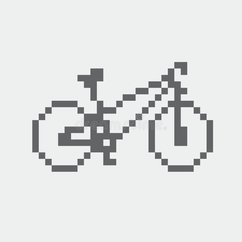 Icono del pixel de la bici ilustración del vector. Ilustración de bici ...