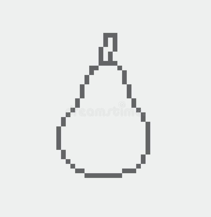 Icono del pixel de la pera stock de ilustración. Ilustración de fruta ...