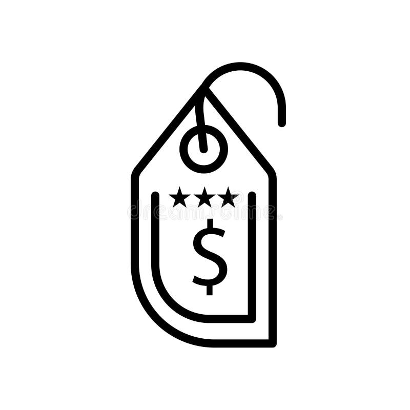 Icono Del Precio Aislado En El Fondo Blanco Ilustración del Vector ...