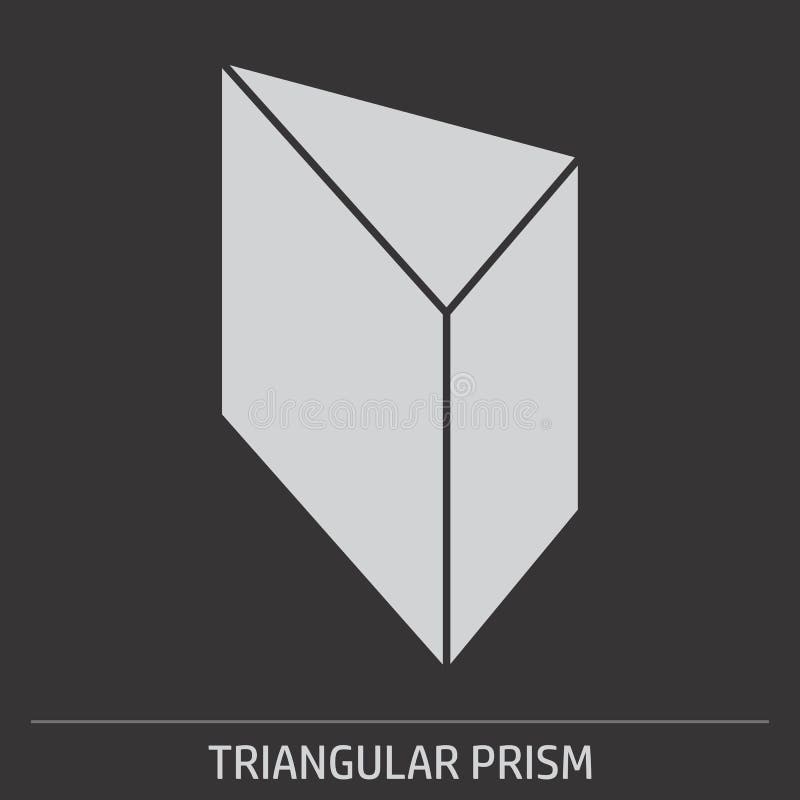 Icono Del Prisma Triangular Stock de ilustración - Ilustración de formas, fino: 188762015