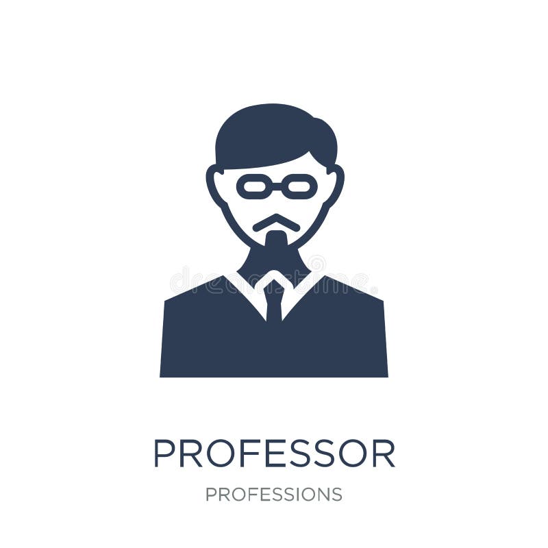 Icono Del Profesor Icono Plano De Moda Del Profesor Del Vector En El ...
