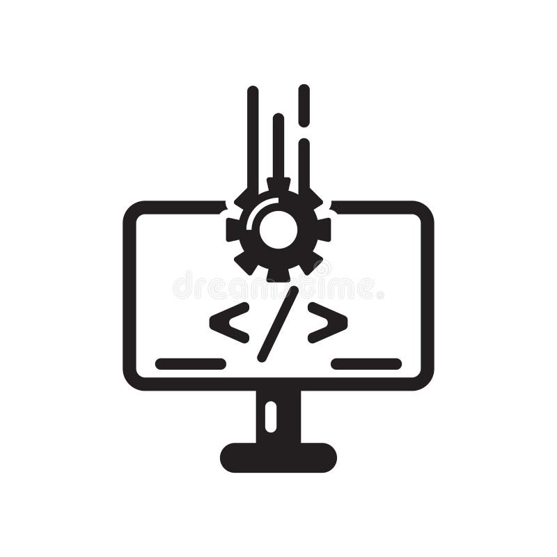 Icono Del Programador Aislado En El Fondo Blanco Ilustración del Vector ...