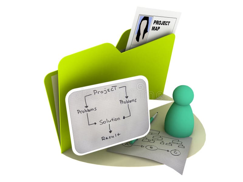 Icono del proyecto stock de ilustración. Ilustración de organizador ...