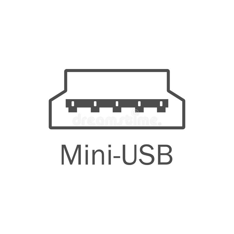 Vector Del Icono Del Puerto De USB Ilustración del Vector - Ilustración ...