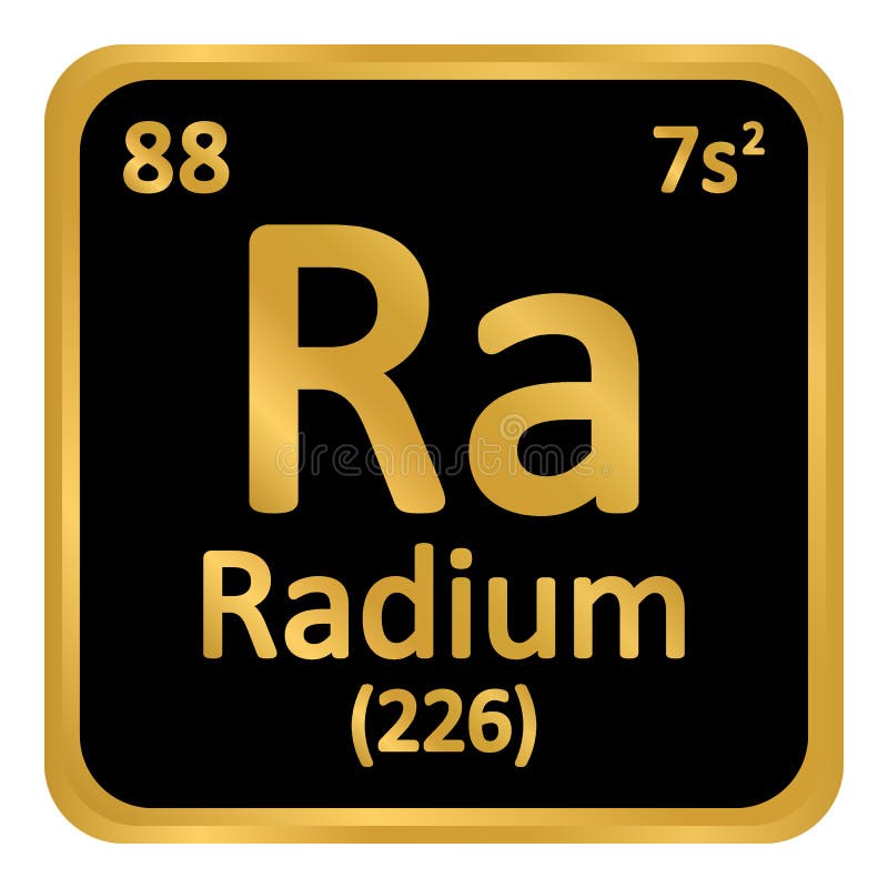 Icono Del Radio Del Elemento De Tabla Periódica Stock de ilustración ...