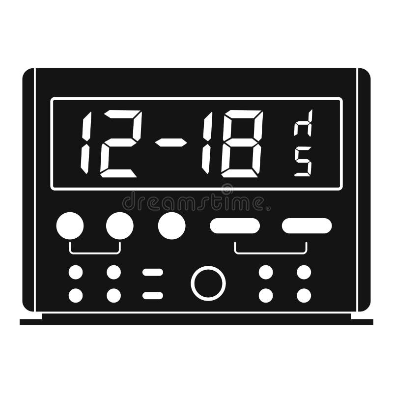 Icono Del Reloj De Digitaces, Estilo Simple Stock de ilustración ...