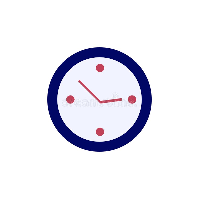 Icono Del Reloj Muestra Simple Del Tiempo Ejemplo Plano Del Vector ...