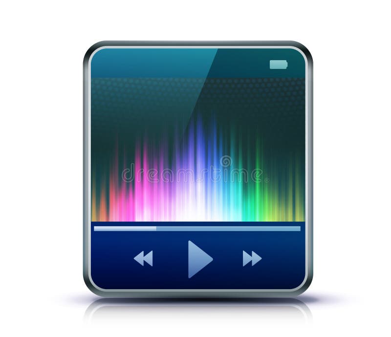 Icono Del Reproductor Multimedia Ilustración del Vector - Ilustración ...