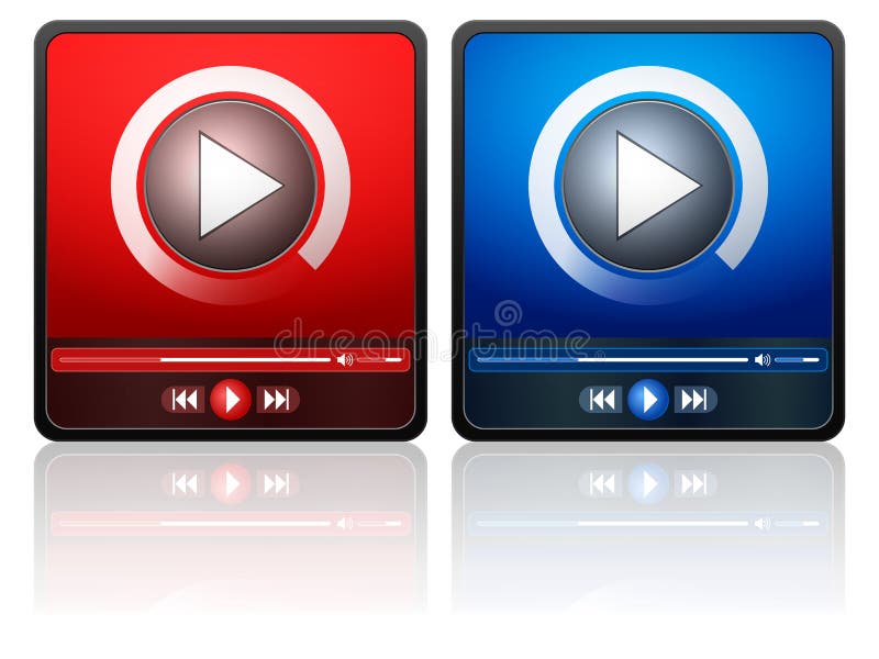 Icono Del Reproductor Multimedia Ilustración del Vector - Ilustración ...