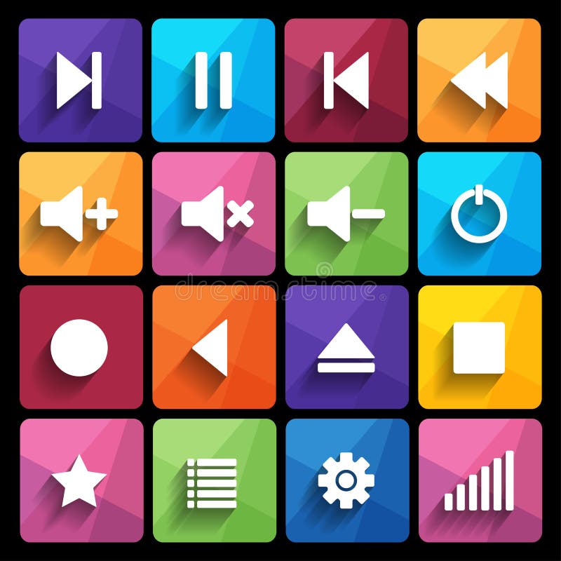 Icono Del Reproductor Multimedia. Ejemplo Del Vector. Ilustración del ...