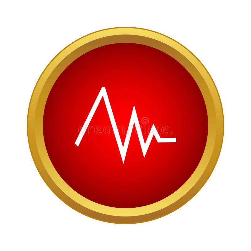 Icono Del Ritmo Cardíaco, Estilo Simple Ilustración del Vector ...