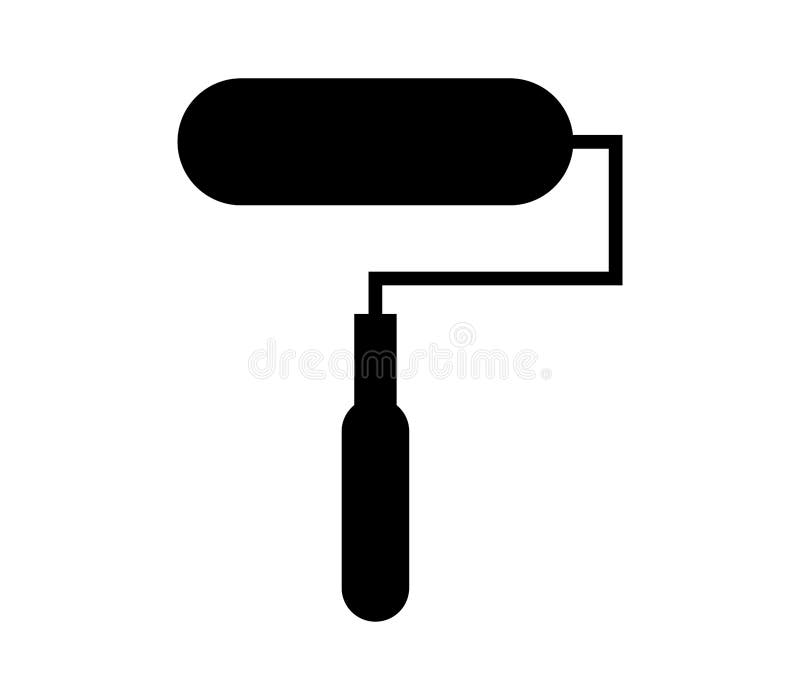 Icono De Rodillo Ilustrado En Vector Sobre Fondo Blanco Stock de ...