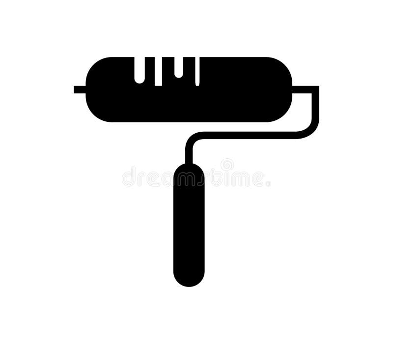 Icono De Rodillo Ilustrado En Vector Sobre Fondo Blanco Stock de ...