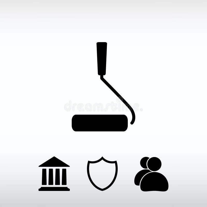 Icono Del Rodillo, Ejemplo Del Vector Estilo Plano Del Diseño ...