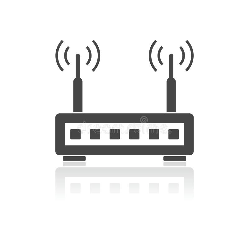 Icono Del Router, Router Del Módem En La Casa, Iconos Del Color Fijados ...