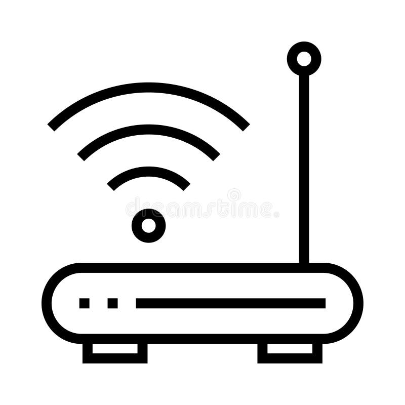 Icono de Línea de Router ilustración del vector. Ilustración de ...