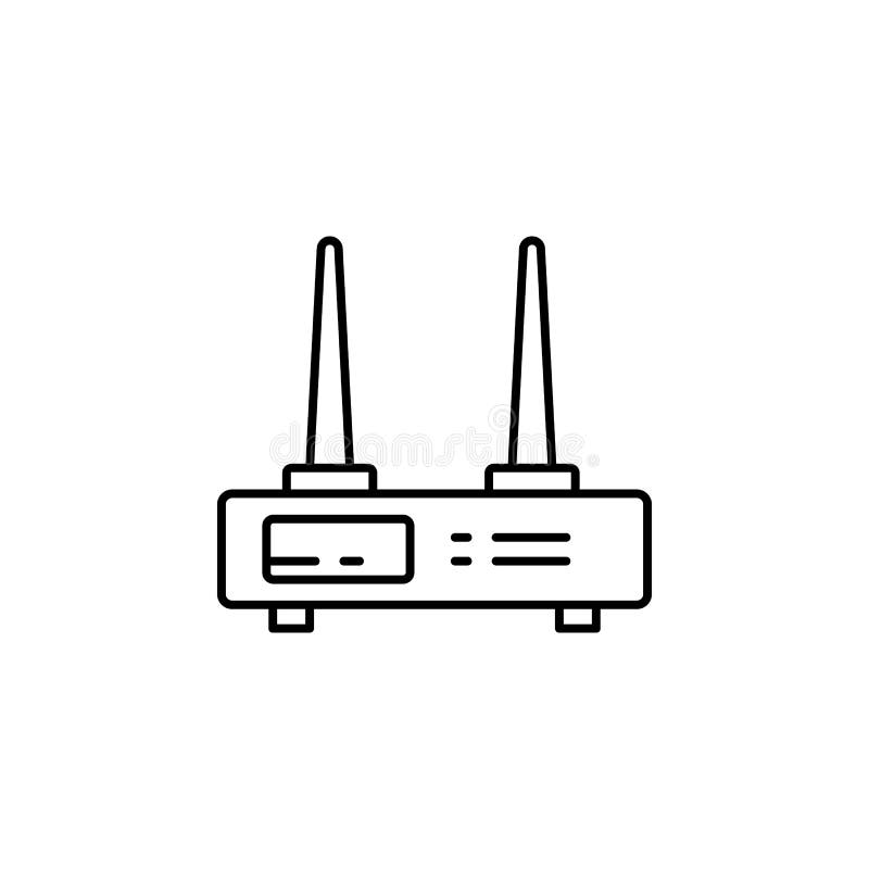 Icono Del Router De Wifi Ejemplo Del Esquema Del Icono Del Vector Del ...