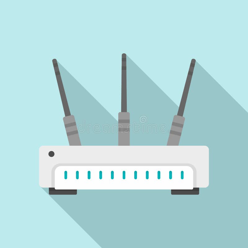 Icono Del Router De Wifi, Estilo Plano Ilustración del Vector ...