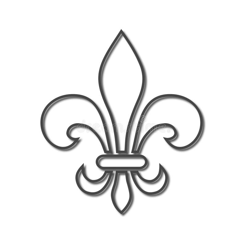 Icono Del Símbolo De La Flor De Lis Ilustración del Vector ...