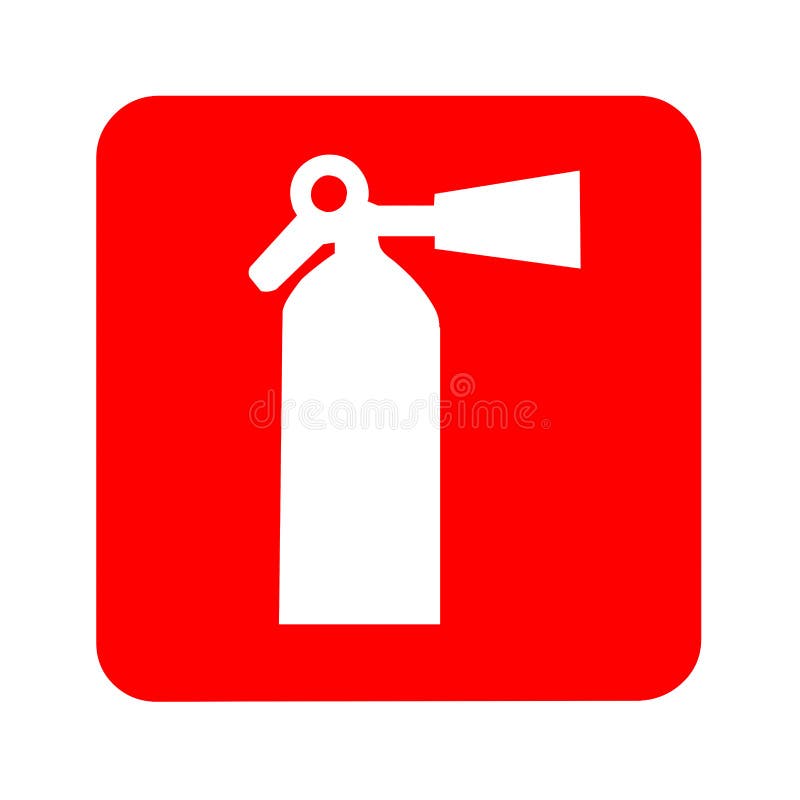 Icono Del Símbolo Del Extintor Stock de ilustración - Ilustración de ...